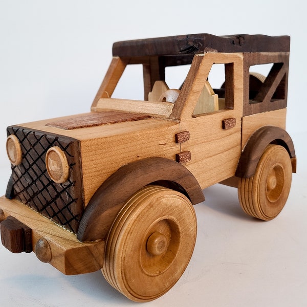 Wooden Jeep Toy - Etsy