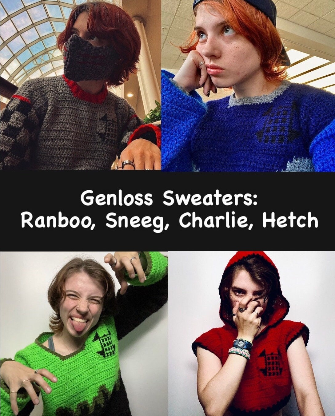 Generation Loss Character Sweaters: Ranboo Sneeg Charlie - Etsy