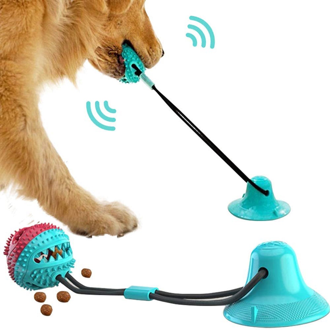 Interactive Dog Ball Toy, Dog Toys Silicon Suction Cup, Tooth Cleaning ...