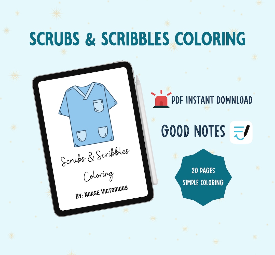 Scrub & Scribbles Coloring |nurses Week| Medical Coloring Book| Adult ...