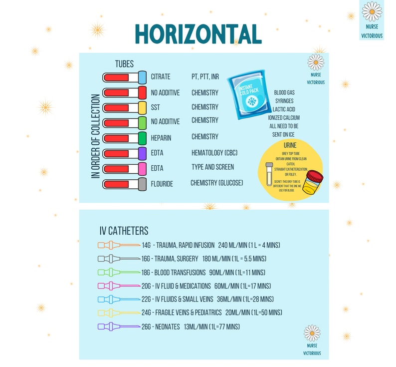 Lab & IV Buddy Reference Card - Etsy