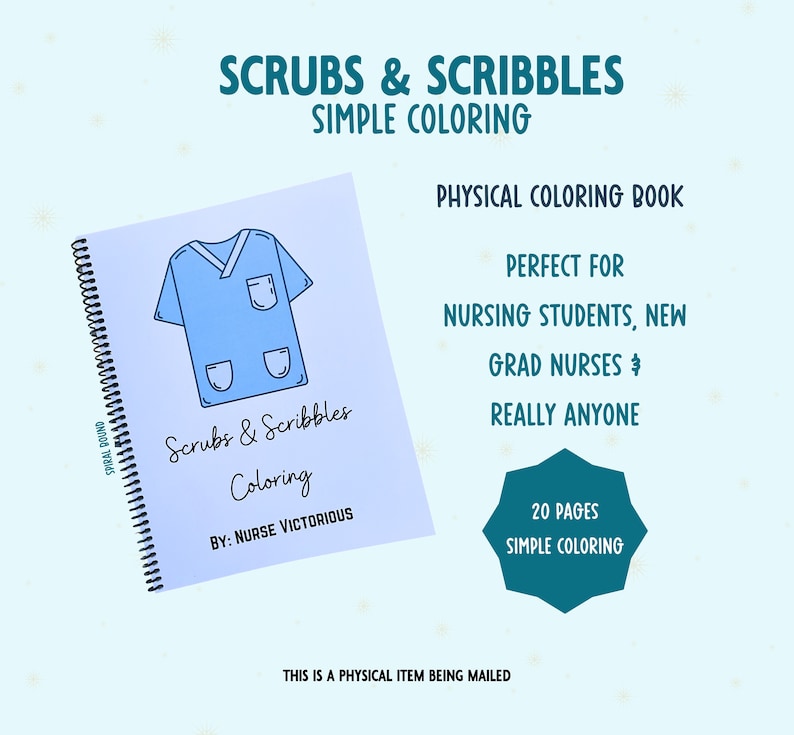Scrub & Scribbles Coloring |nurses Week| Medical Coloring Book| Adult ...