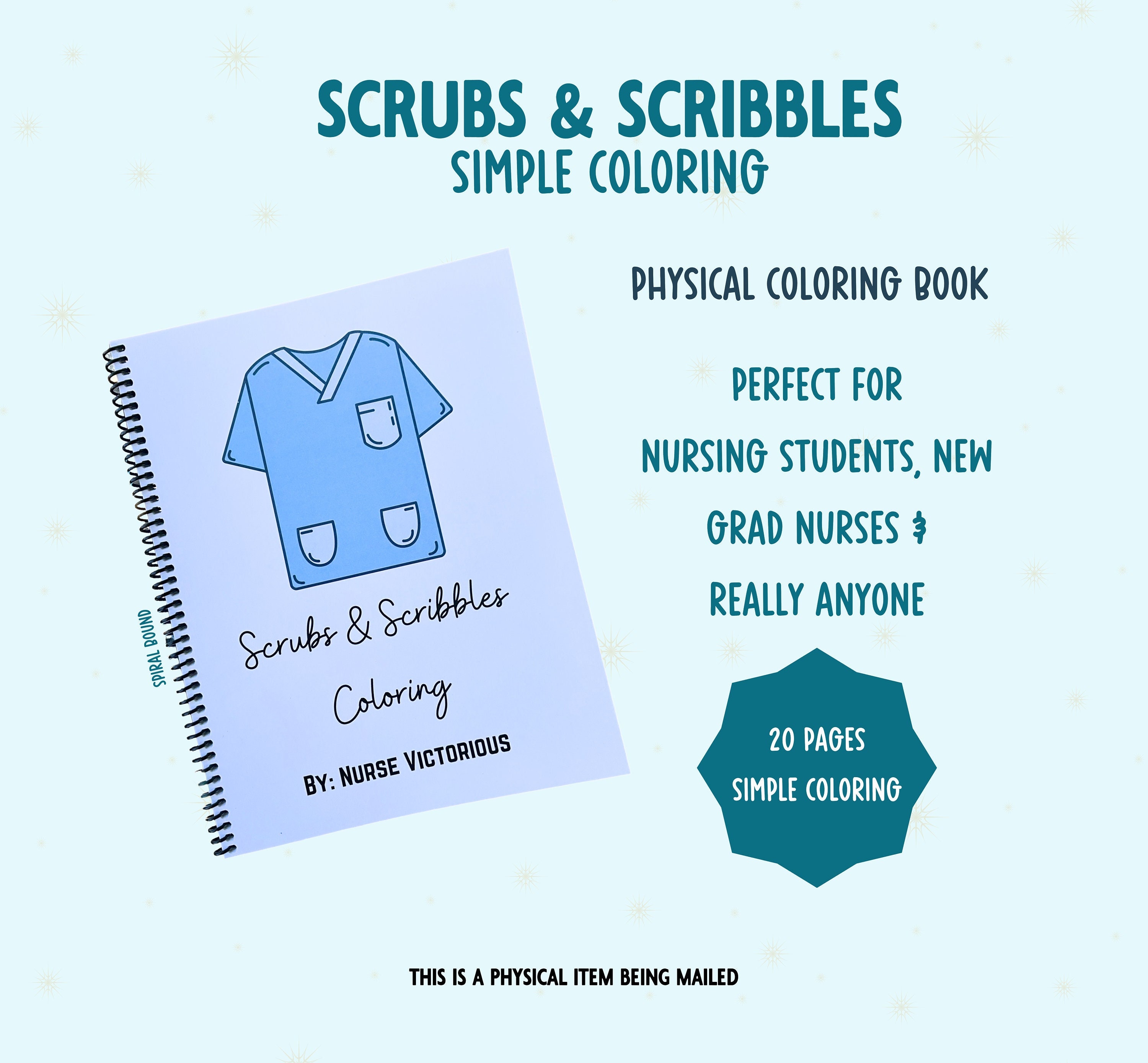 Scrub & Scribbles Coloring |nurses Week| Medical Coloring Book| Adult ...