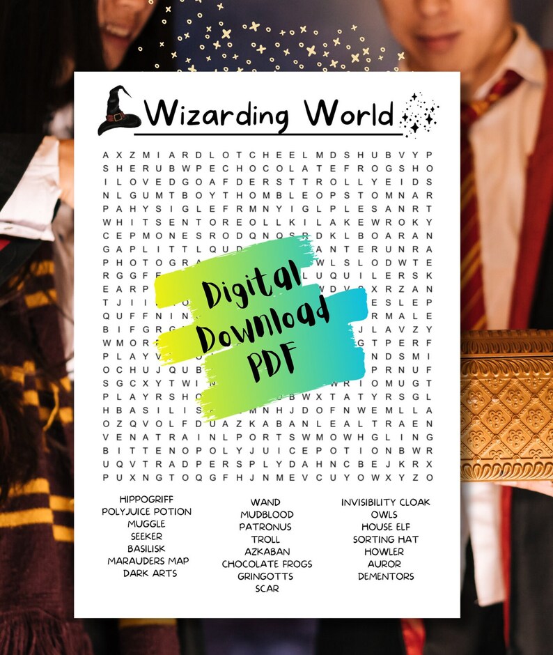 Wizarding World Word Search, Digital Download, PDF - Etsy