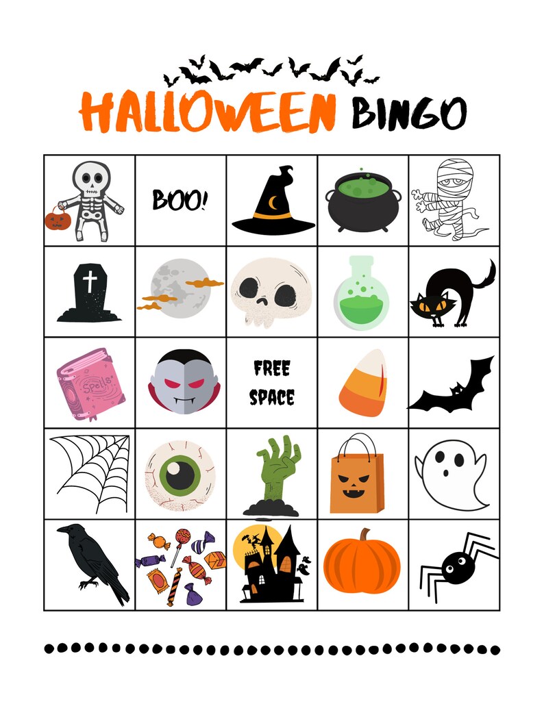 Halloween Bingo Game - 20 Game Cards, Includes Calling Cards, Digital ...
