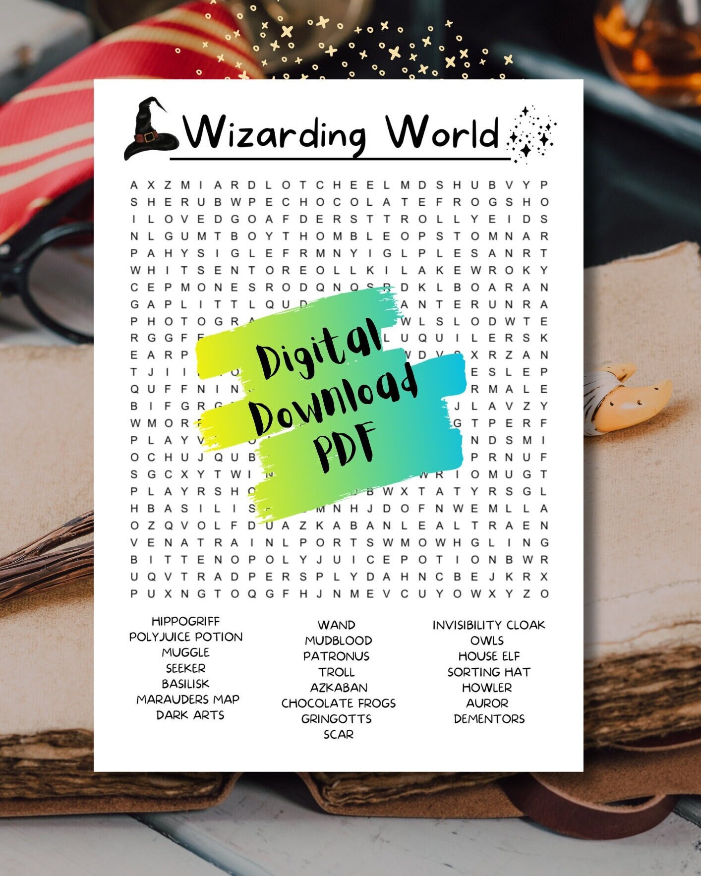 Wizarding World Word Search, Digital Download, PDF - Etsy
