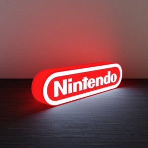 Nintendo Logo LED Lamp - Night Lamp, Made by 3D Printer, Table Top or ...