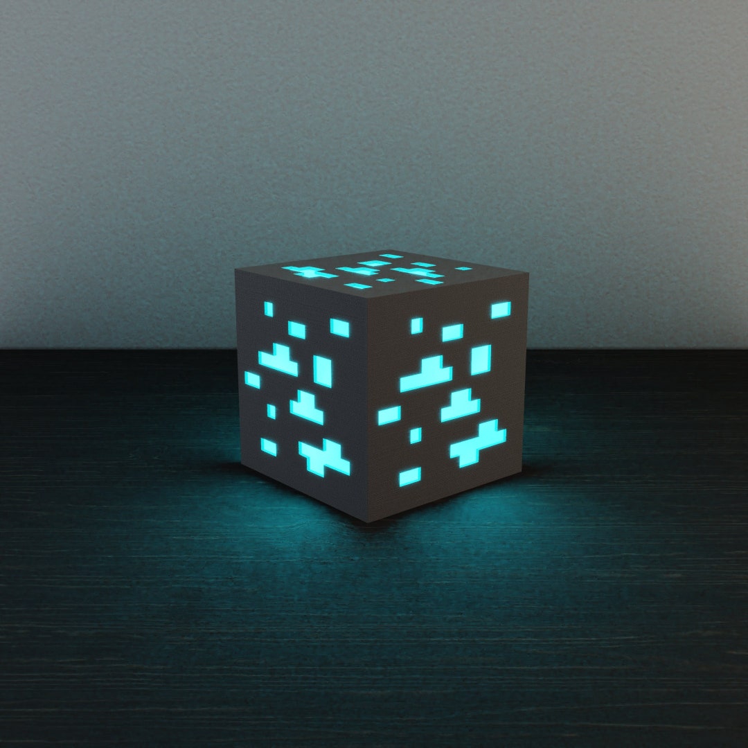 Minecraft Ore Night Lamp - Made by 3D Printer, Rgb(changeable Color ...
