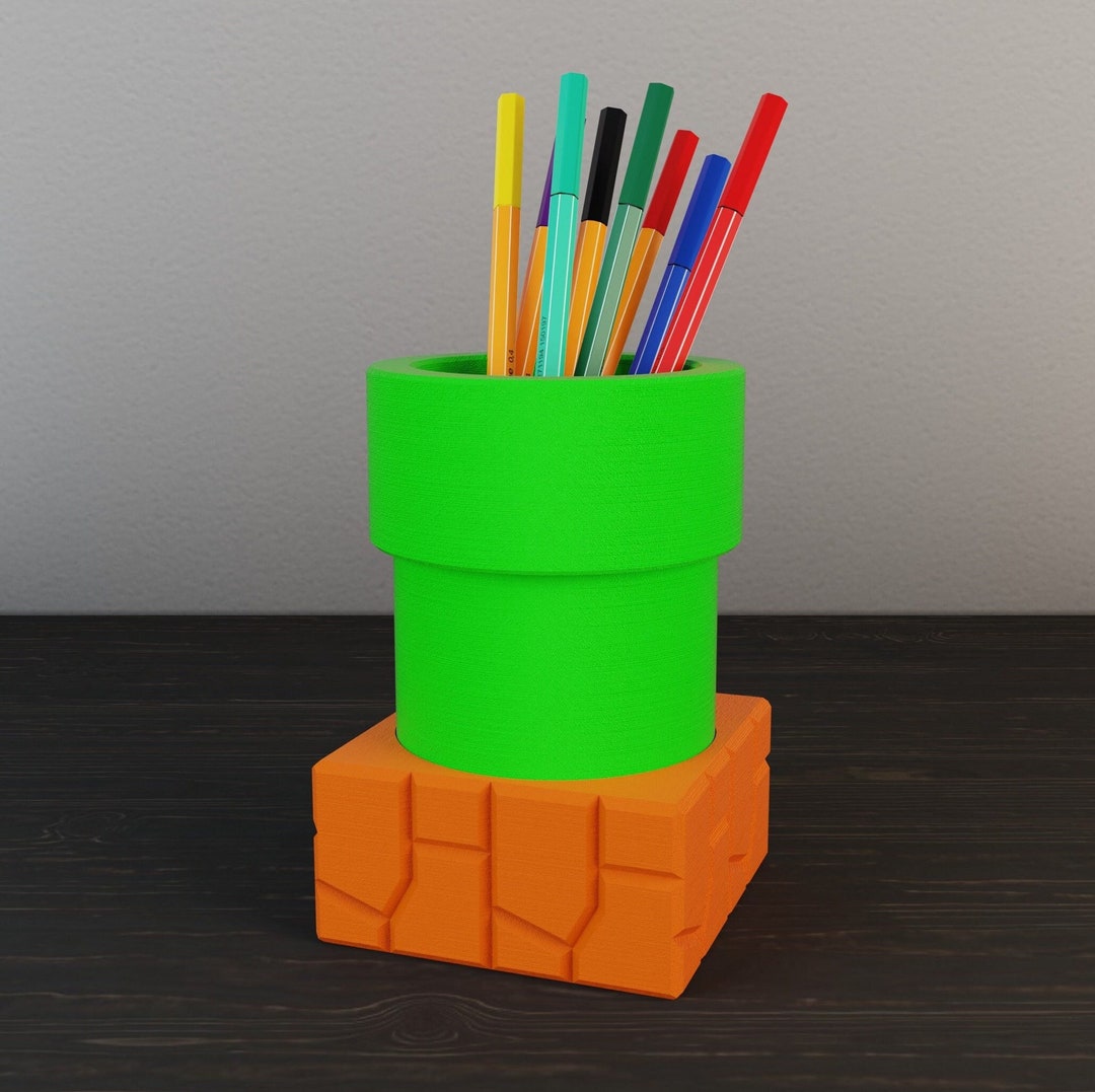Mario Pipe Pen Holder - Etsy
