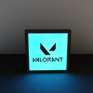 Valorant LED Lamp- Night Lamp, Made by 3D Printer, Rgb(changeable Color ...