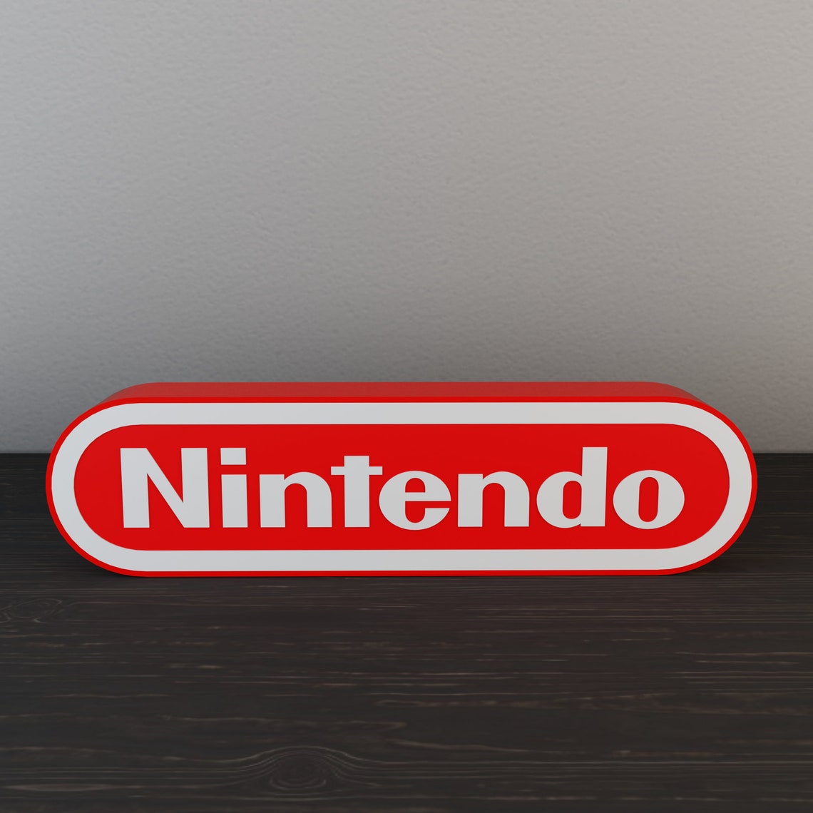 Nintendo Logo LED Lamp Night Lamp Made by 3D Printer Table - Etsy