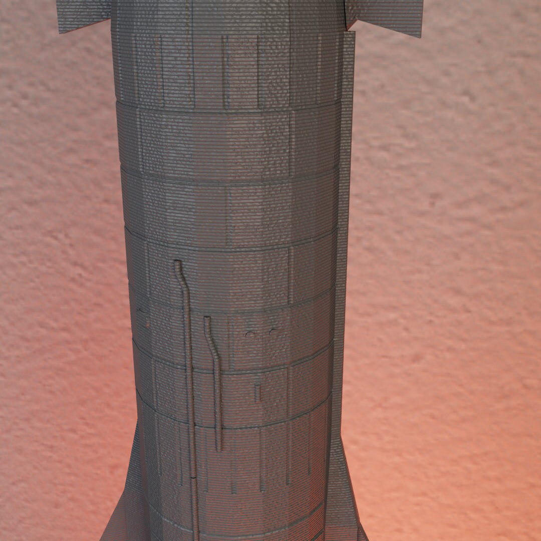 Spacex Starship/mk1 LED Lamp - Night Lamp, Made by 3D Printer, Table ...