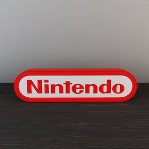 Nintendo Logo LED Lamp - Night Lamp, Made by 3D Printer, Table Top or ...