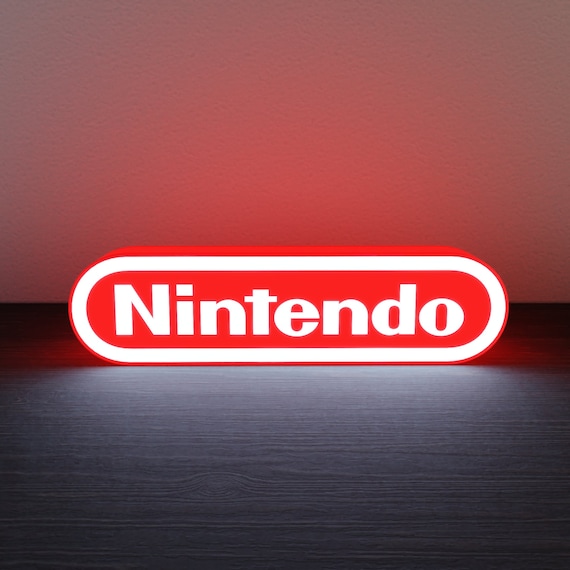 Nintendo Logo LED Lamp Night Lamp Made by 3D Printer Table - Etsy