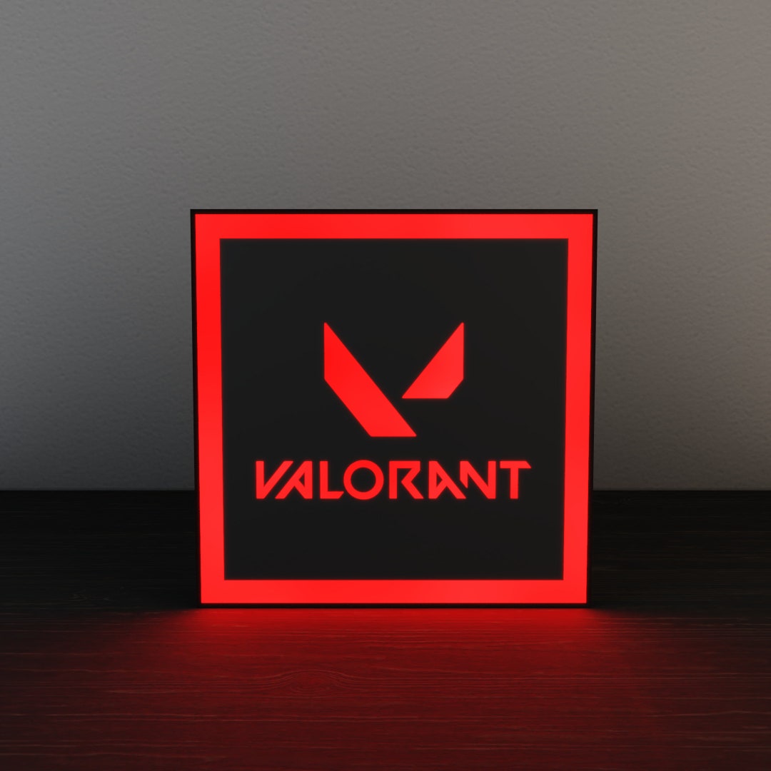 Valorant LED Lamp- Night Lamp, Made by 3D Printer, Rgb(changeable Color ...