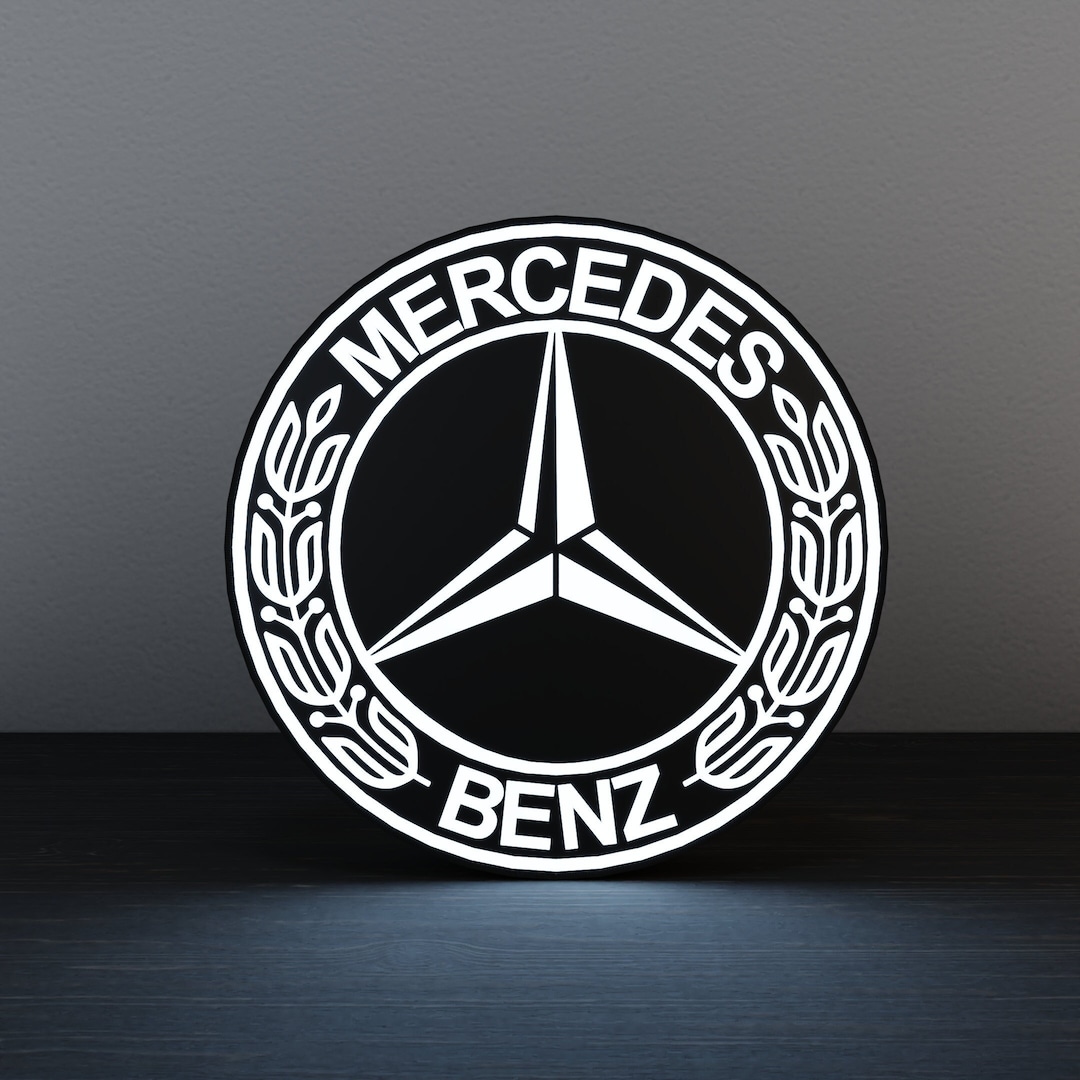 Lámpara LED con logotipo de Mercedes Benz Lámpara de noche, fabricada ...
