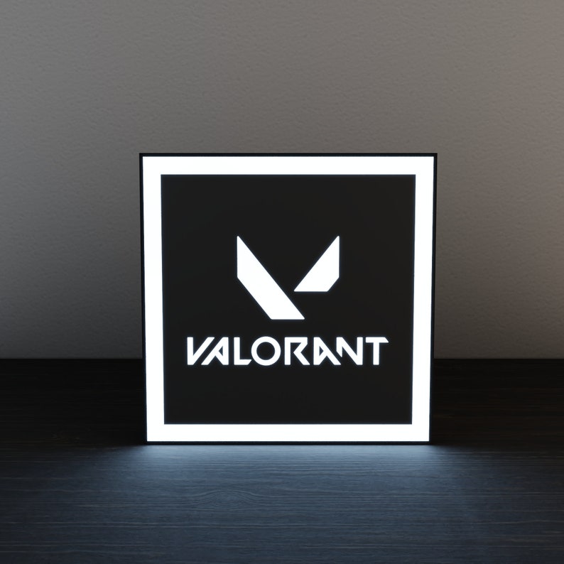 Valorant LED Lamp- Night Lamp, Made by 3D Printer, Rgb(changeable Color ...