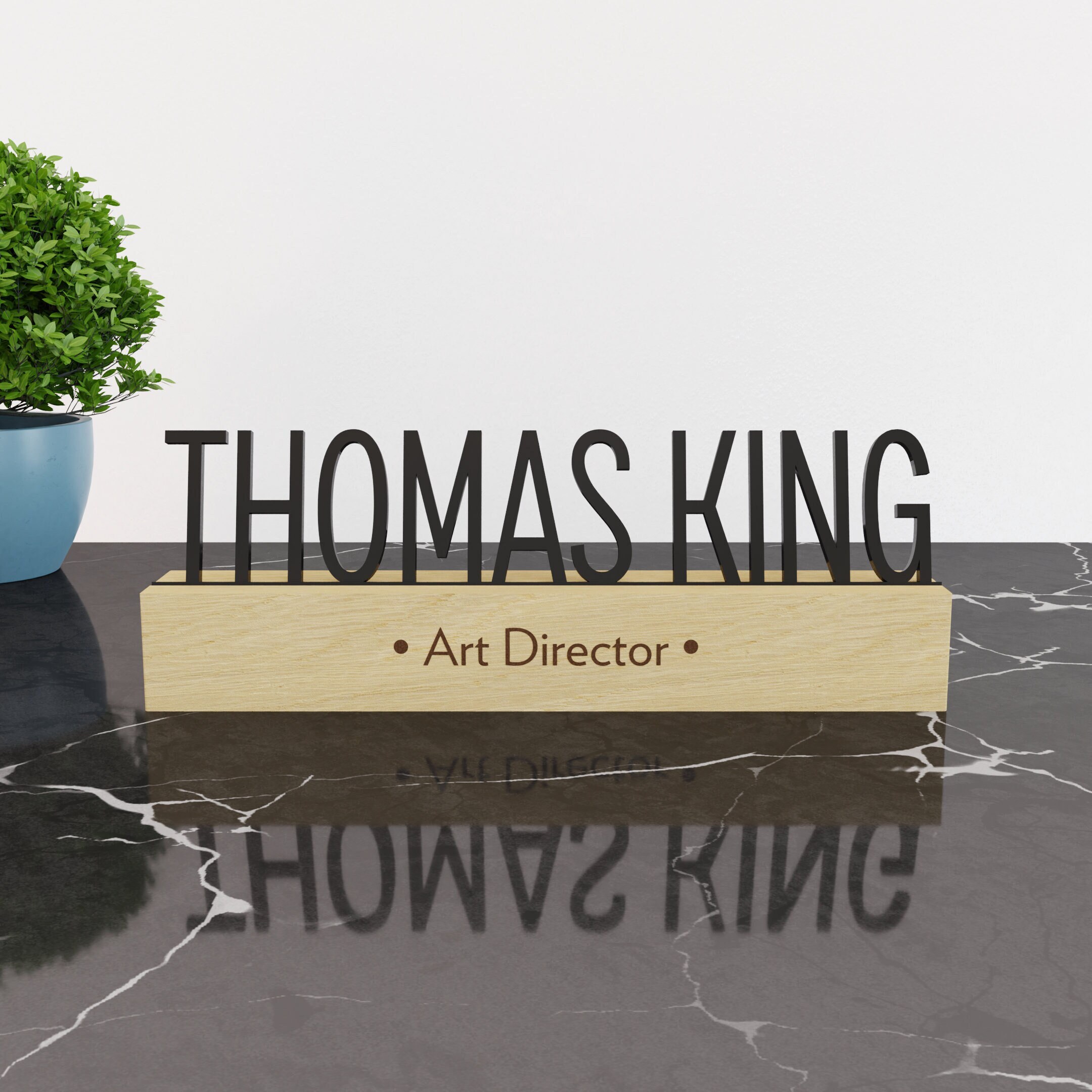 Wood Desk Name Plate, Name Plate for Desk, Desk Nameplate,office Desk ...