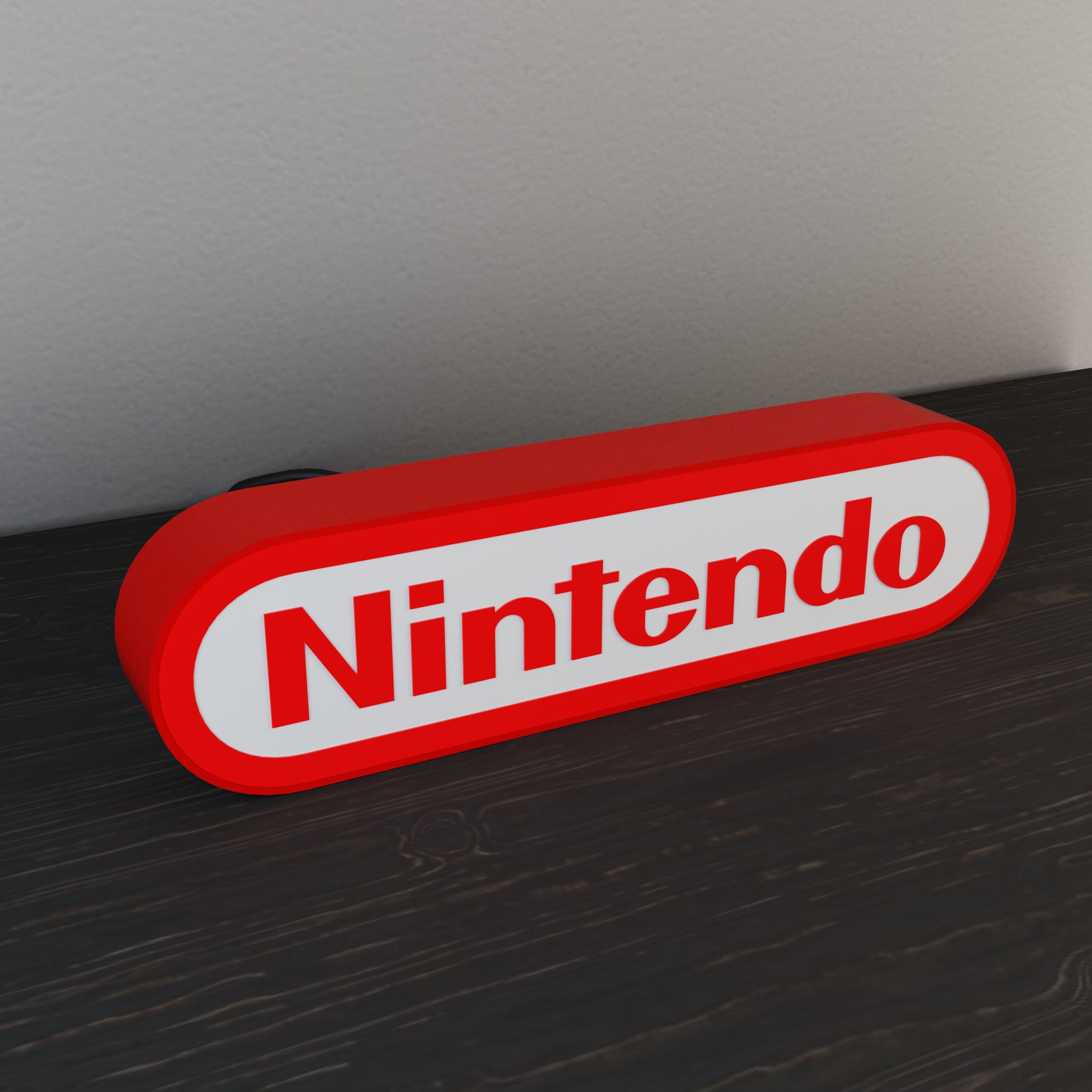Nintendo Logo LED Lamp Night Lamp Made by 3D Printer Table - Etsy