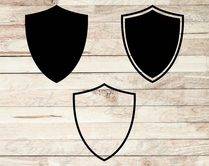 Shield Crest Vector Image Digital Download JPEG PNG PDF Cut File - Etsy