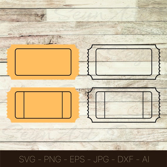 Ticket SVG Cricut Instant Download Svg Ai Dxf Eps Png - Etsy Australia