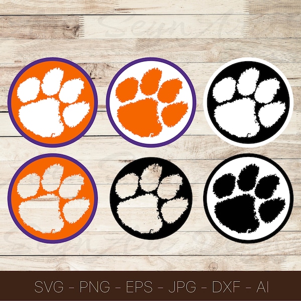 Clemson Paw Print - Etsy