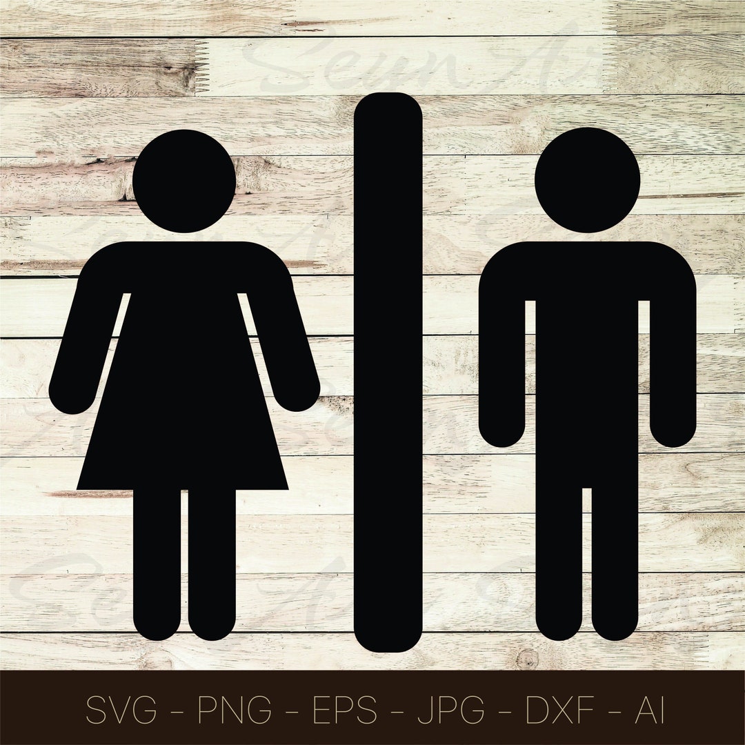 Restroom Sign Svg Bathroom Svg Wc Png Svg Ai Dxf Eps - Etsy Finland