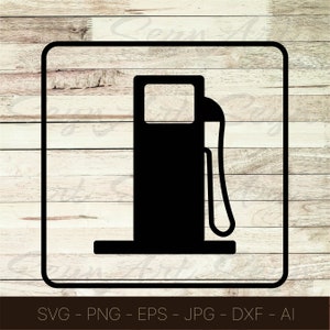 Gas Pump Svg Instant ,decal, Digital, Svg, Ai, Dxf, Eps, Png, Jpg Files ...