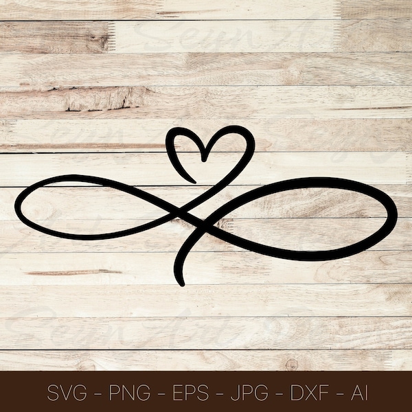Infinity Heart Svg - Etsy