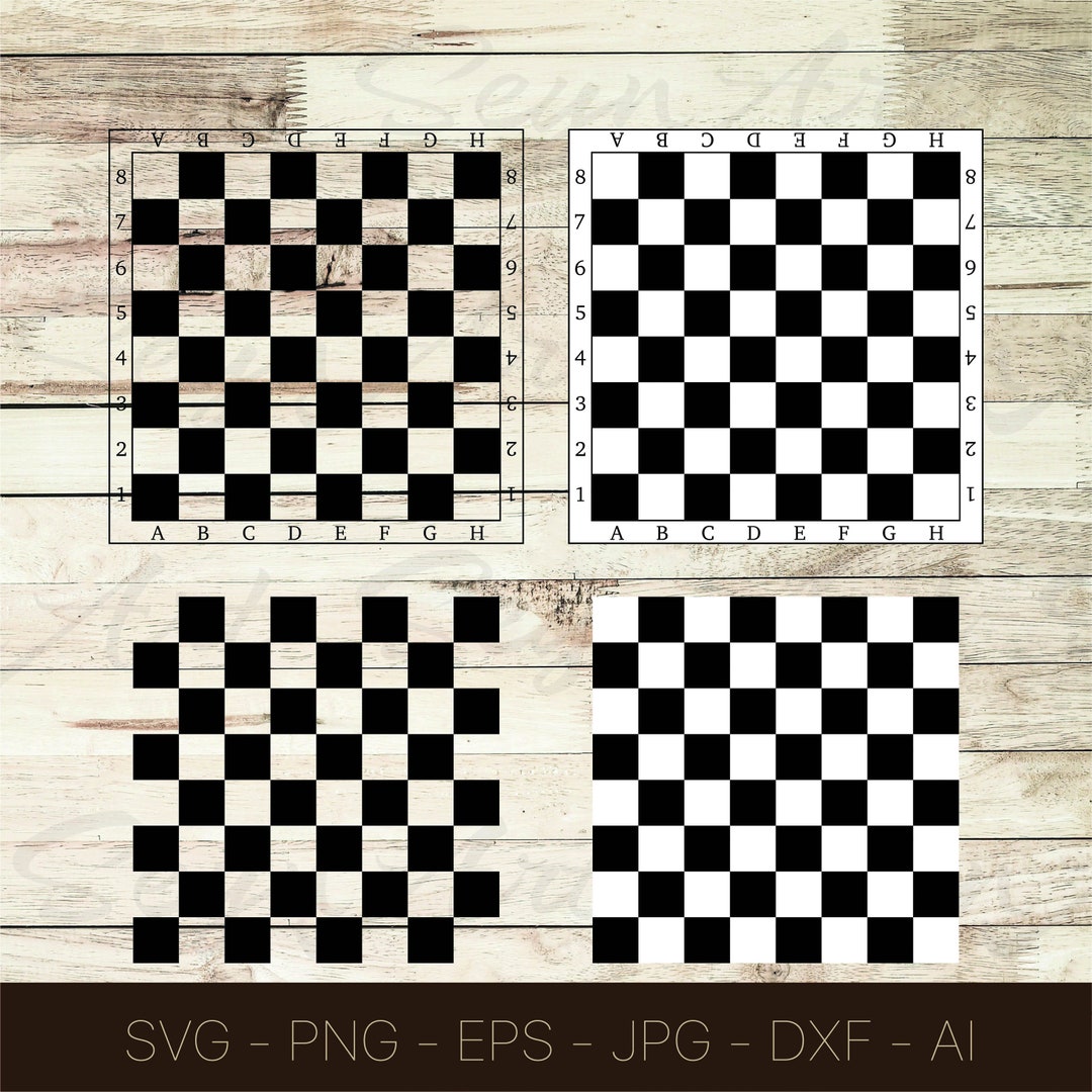 Chess Board Svg Eps Png Ai Dxf and Jpg Files Included Hand - Etsy Canada