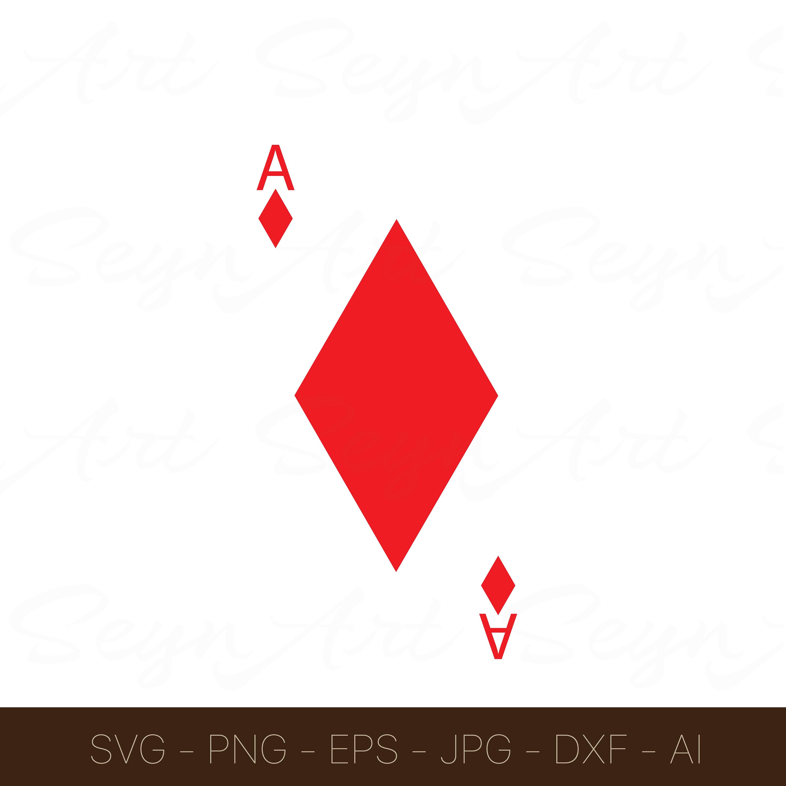 Poker Cards Ace of Diamond Svg Play Card Las Vegas Casino | Etsy