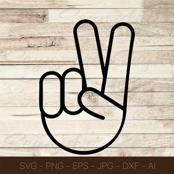 Hand Peace Sign - Etsy