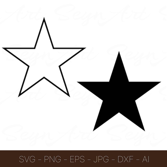 Star svg Star Frame ai dxf eps png y jpg Digital cnc - Etsy España