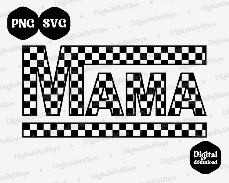 Checkered Mama SVG PNG Mother's Day SVG Png Mama Svg - Etsy