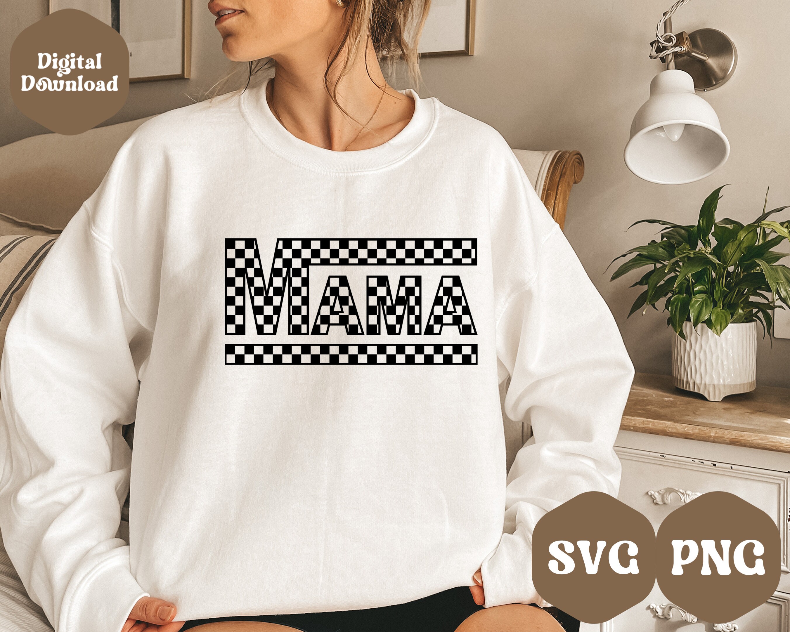 Checkered Mama SVG PNG Mother's Day SVG Png Mama Svg - Etsy