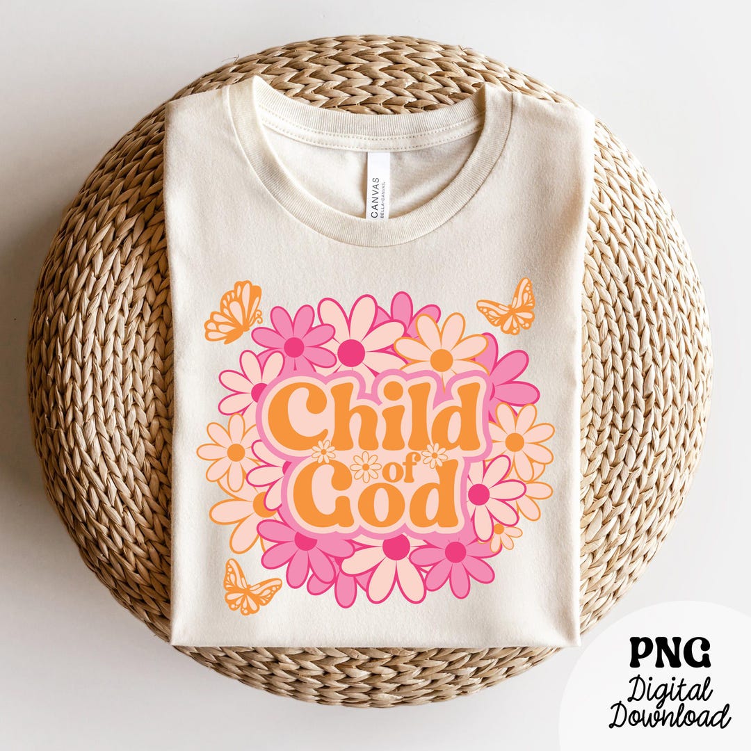 Child of God Retro PNG, Cute Retro Christian Groovy PNG, Christian Love ...