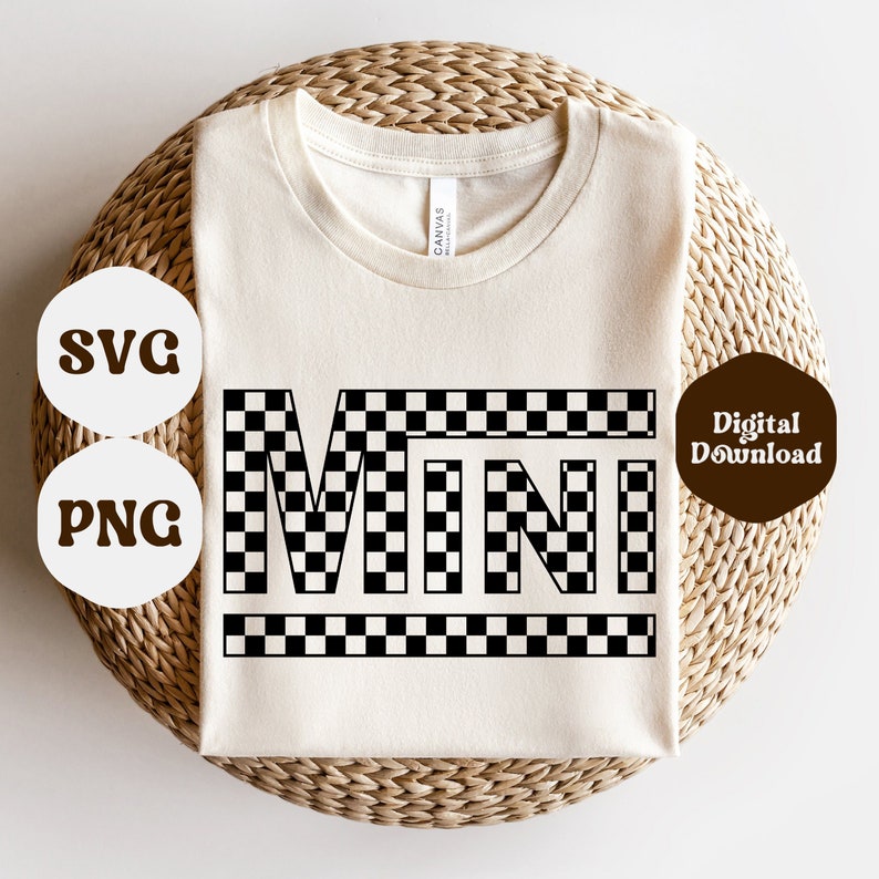 Checkered Mini SVG Mini PNG Racing Stripe Pattern Mini - Etsy