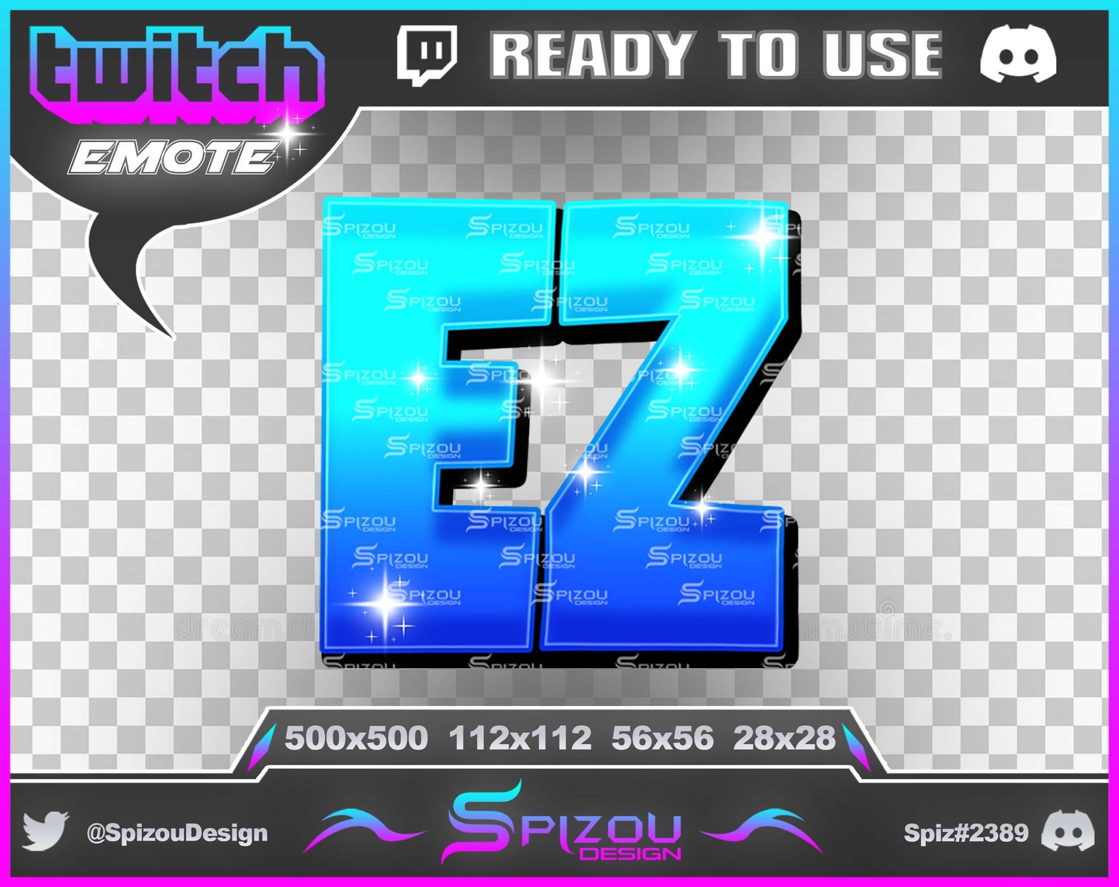Ez Emote Standard Animated Multicolor Twitch / Youtube / Discord - Etsy