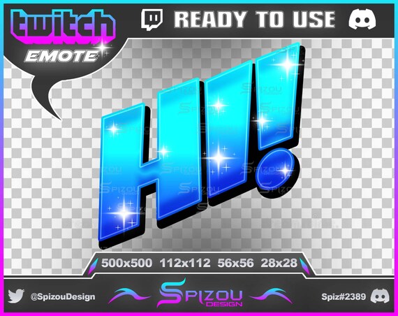 Emote hi Standard Animated Multicolor | Etsy