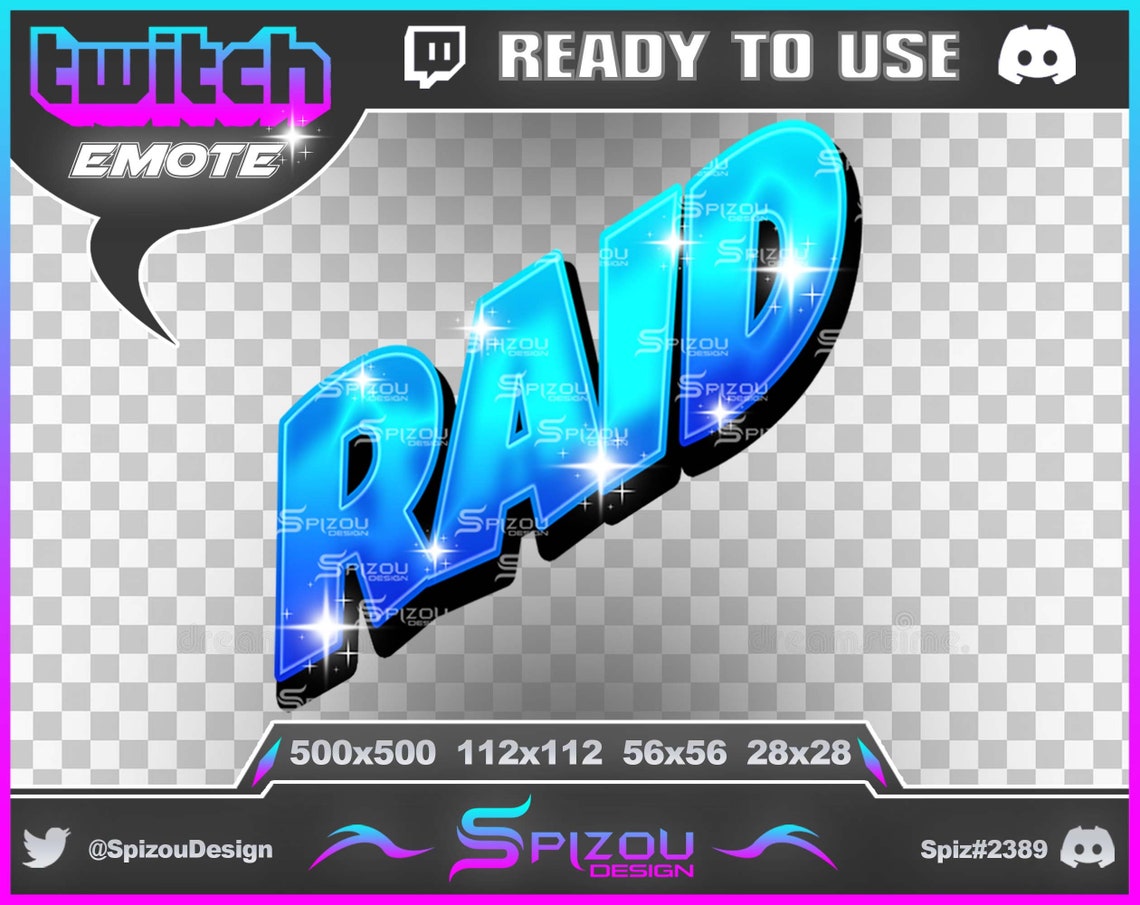 Emote raid Standard Animated Multicolor Twitch / Youtube / Discord ...