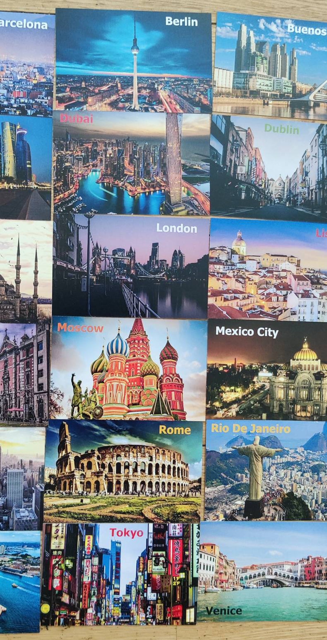 Memory Card Game Cities of the World for Kids & Adults 30 Sets / 60 ...