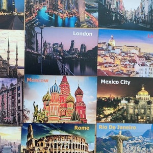 Memory Card Game Cities of the World for Kids & Adults 30 Sets / 60 ...