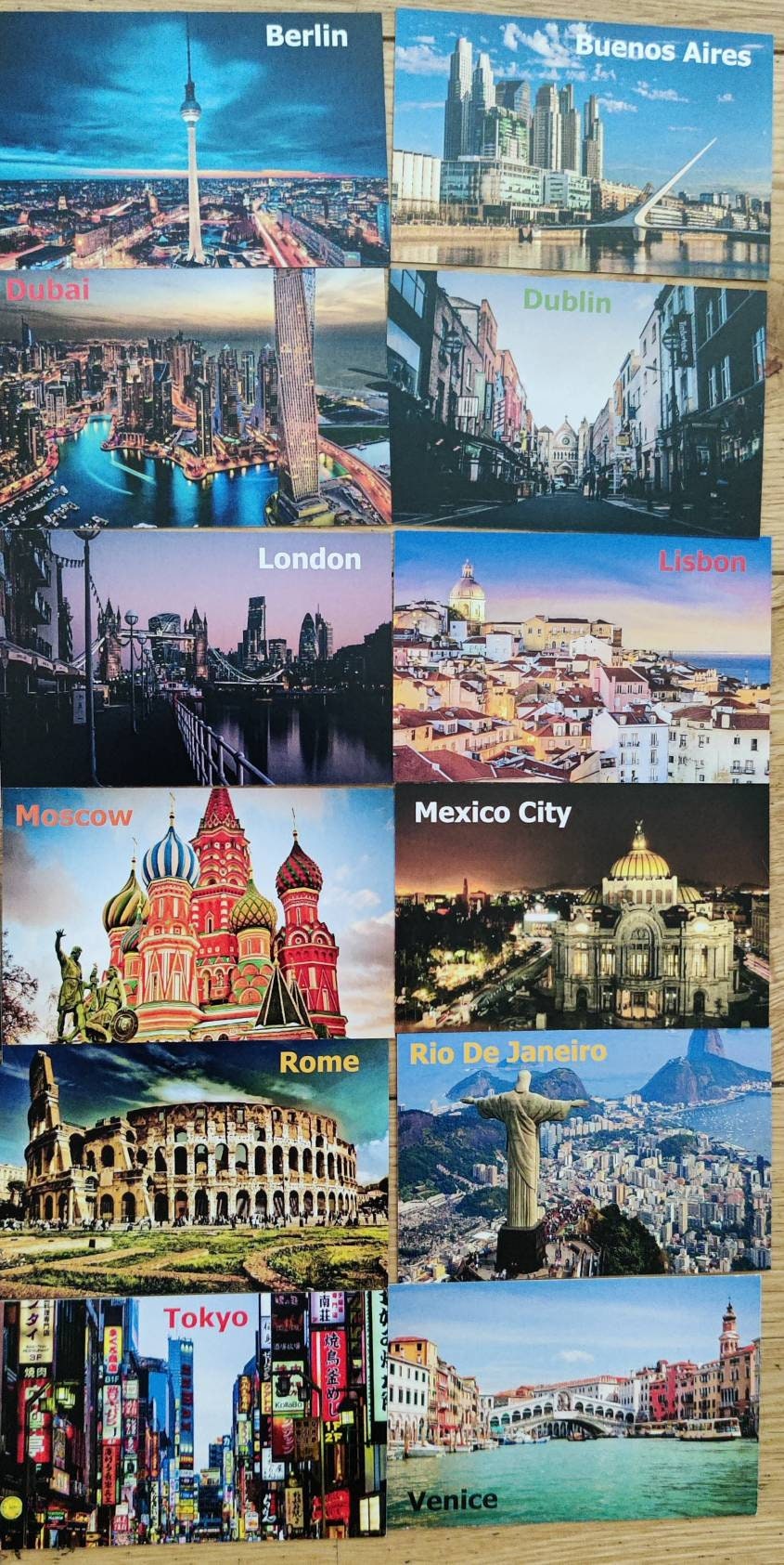 Memory Card Game Cities of the World for Kids & Adults 30 Sets / 60 ...