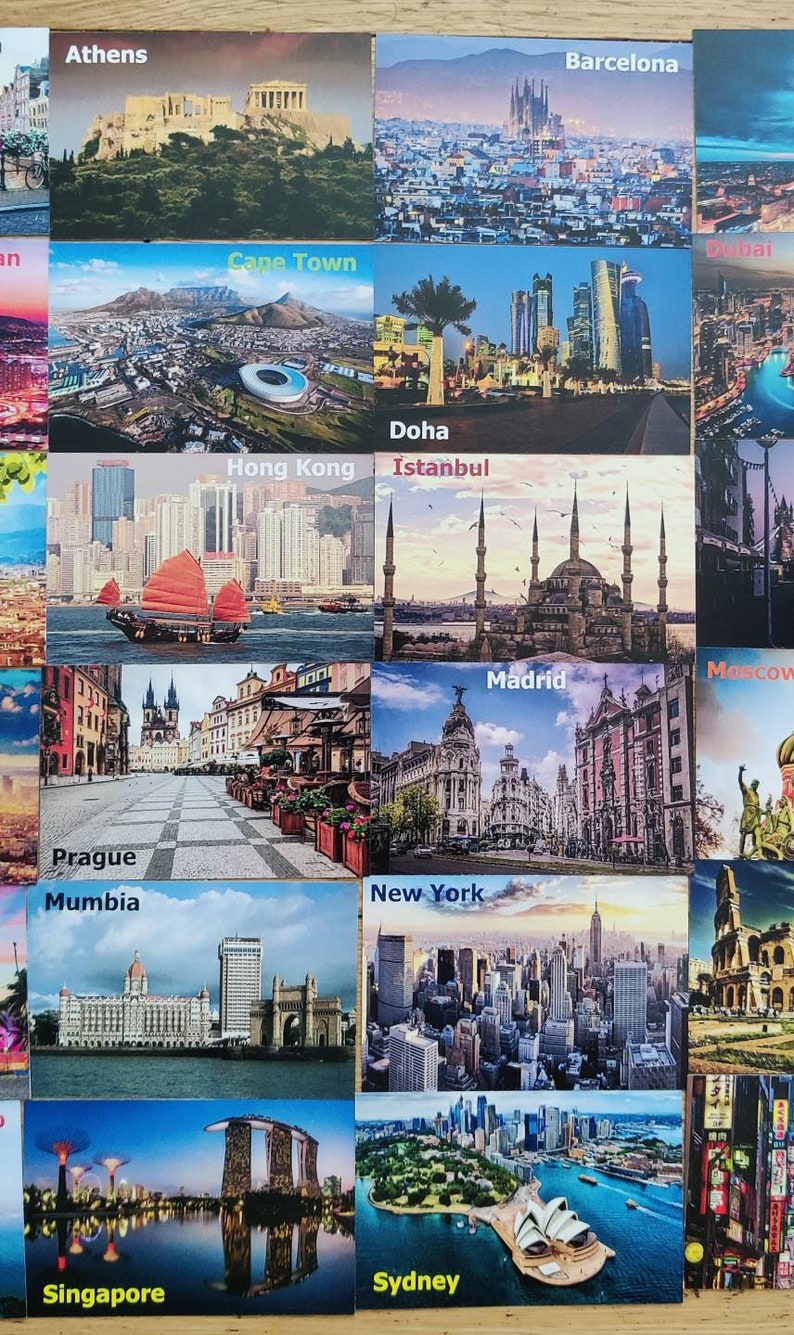 Memory Card Game Cities of the World for Kids & Adults 30 Sets / 60 ...