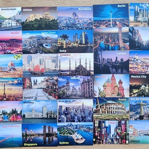 Memory Card Game Cities of the World for Kids & Adults 30 Sets / 60 ...