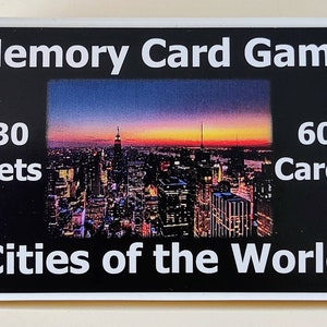 Memory Card Game Cities of the World for Kids & Adults 30 Sets / 60 ...