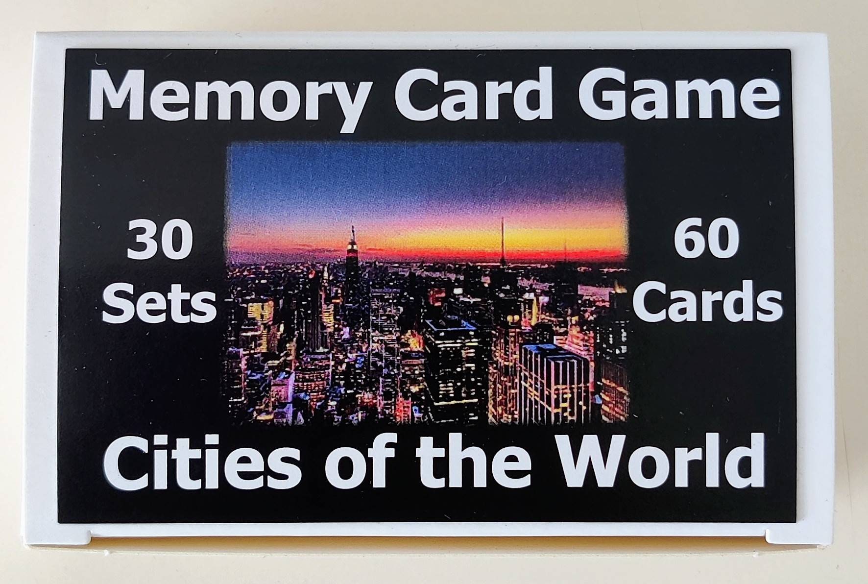 Memory Card Game Cities of the World for Kids & Adults 30 Sets / 60 ...