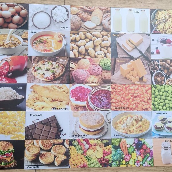 Food Matching Cards - Etsy