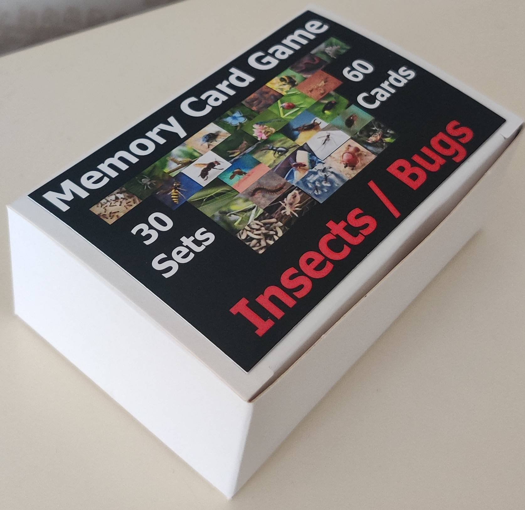Memory Card Game Insects / Bugs for Kids & Adults 30 Sets / 60 Cards ...
