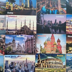 Memory Card Game Cities of the World for Kids & Adults 30 Sets / 60 ...